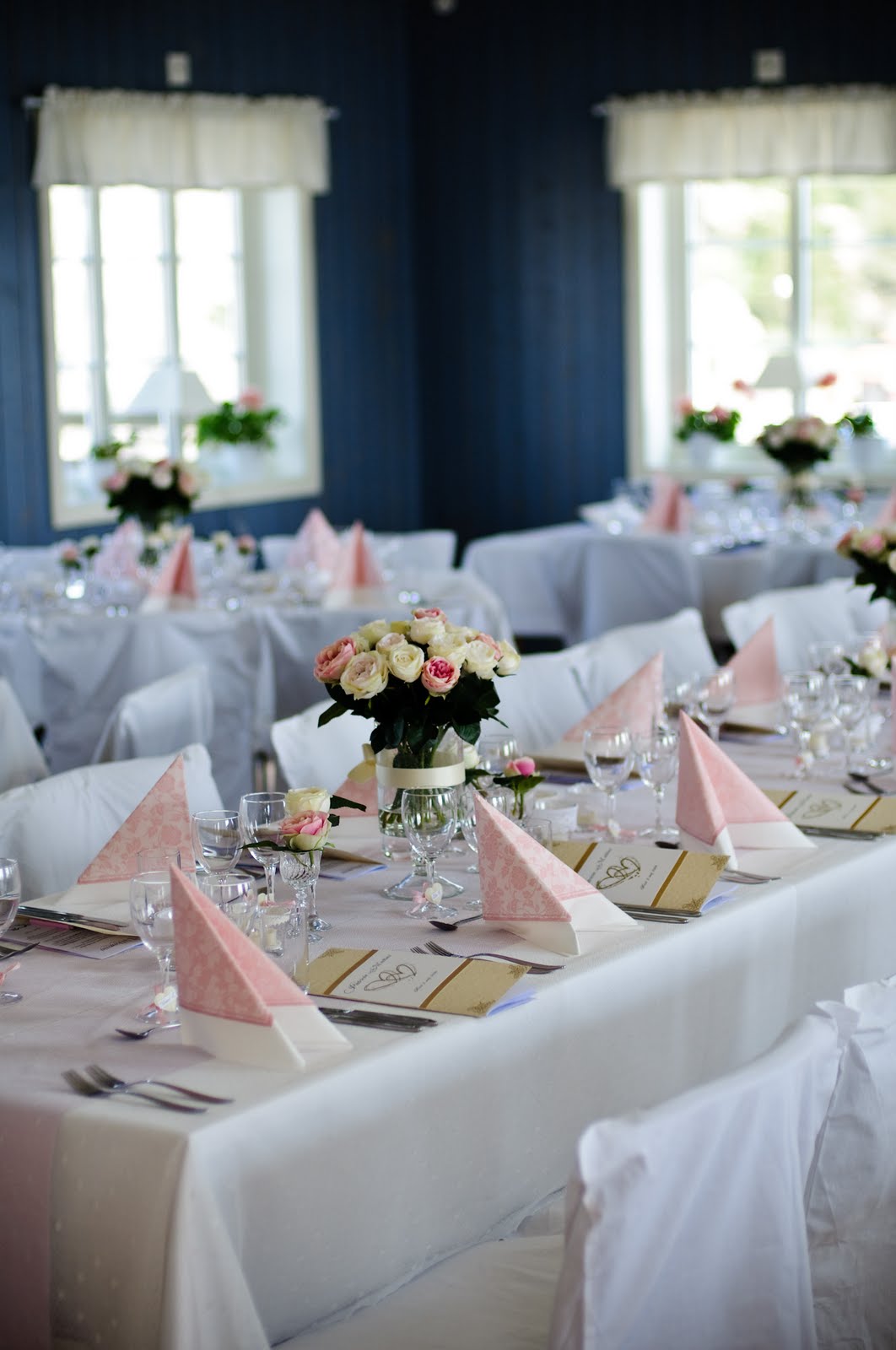 Bröllopsdekoration - tips och inspiration!: Rosa dukning & dekoration