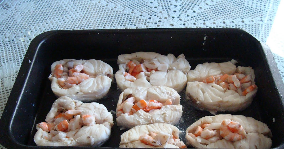 cozinhar sem trabalho: Maruca no forno com gambas