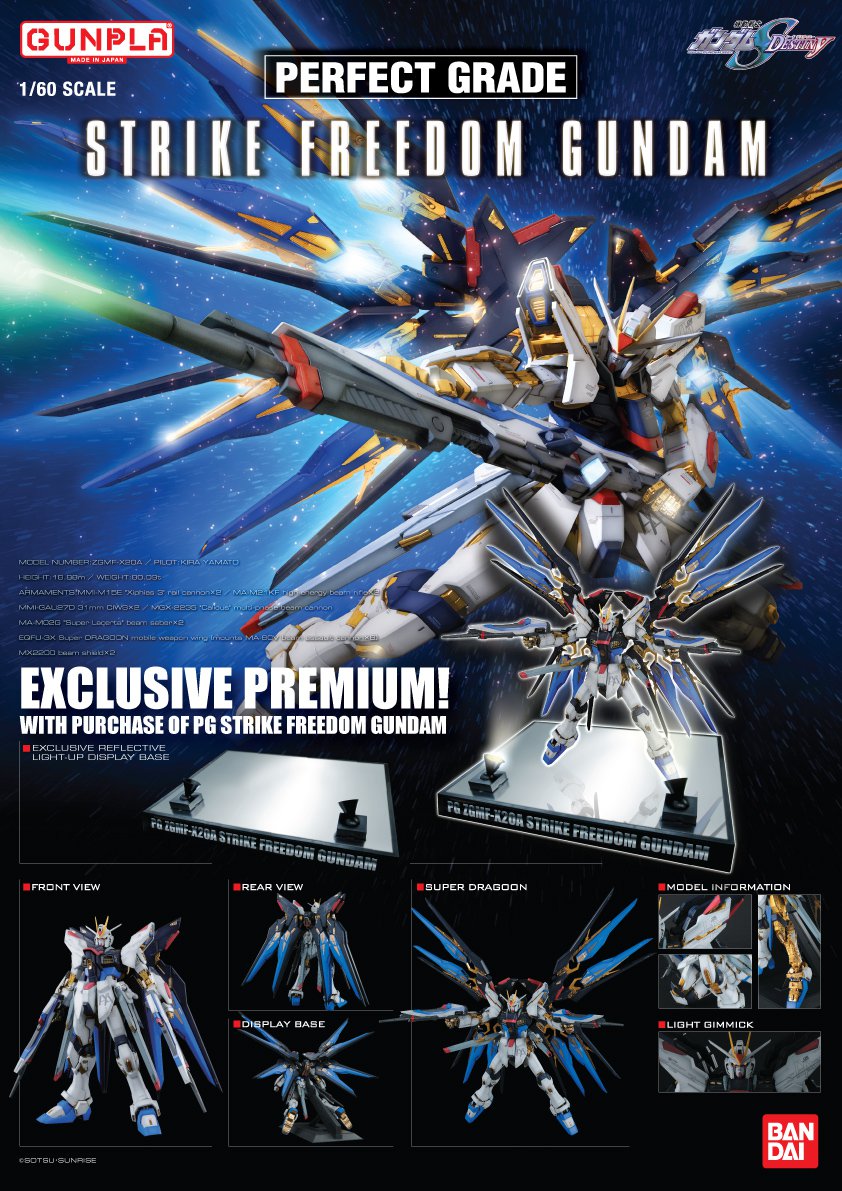 Gundam Figures Xtreme: PG Strike Freedom Exclusive Premium LED Base