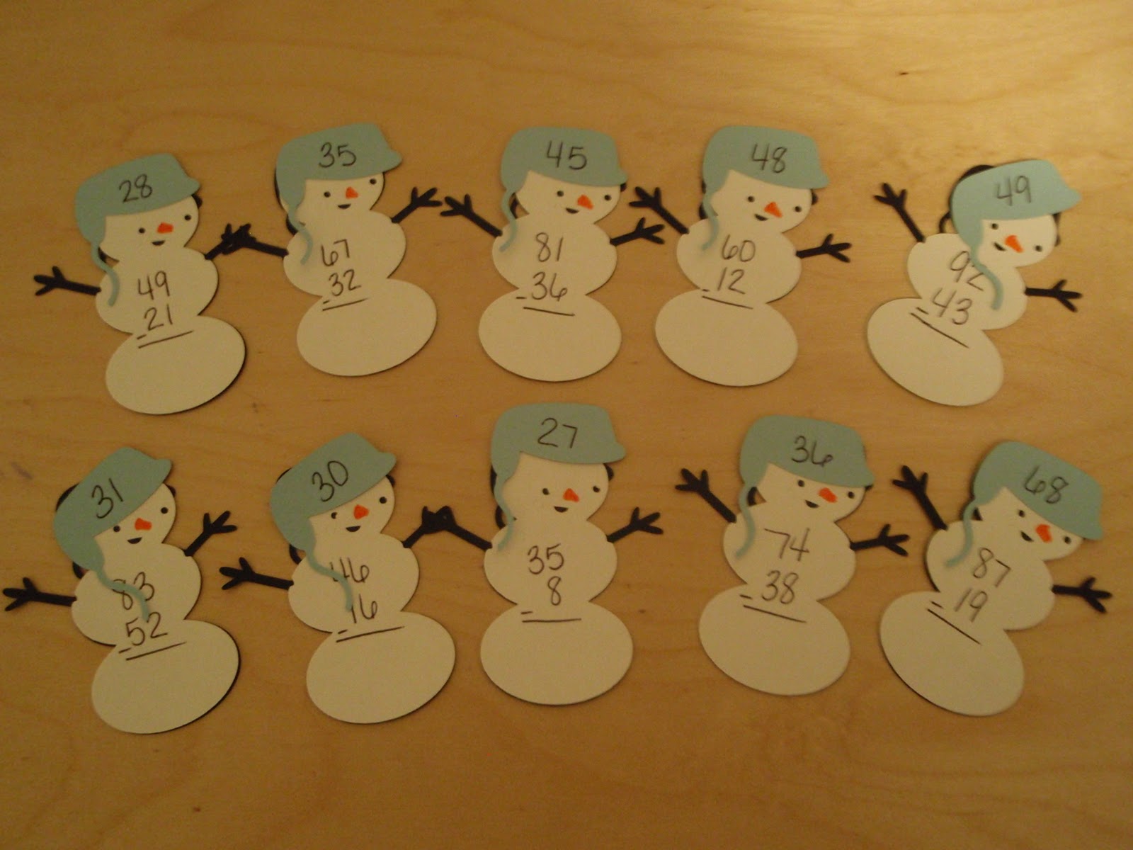 Teach. Craft. Sleep: Snowman Subtraction Game