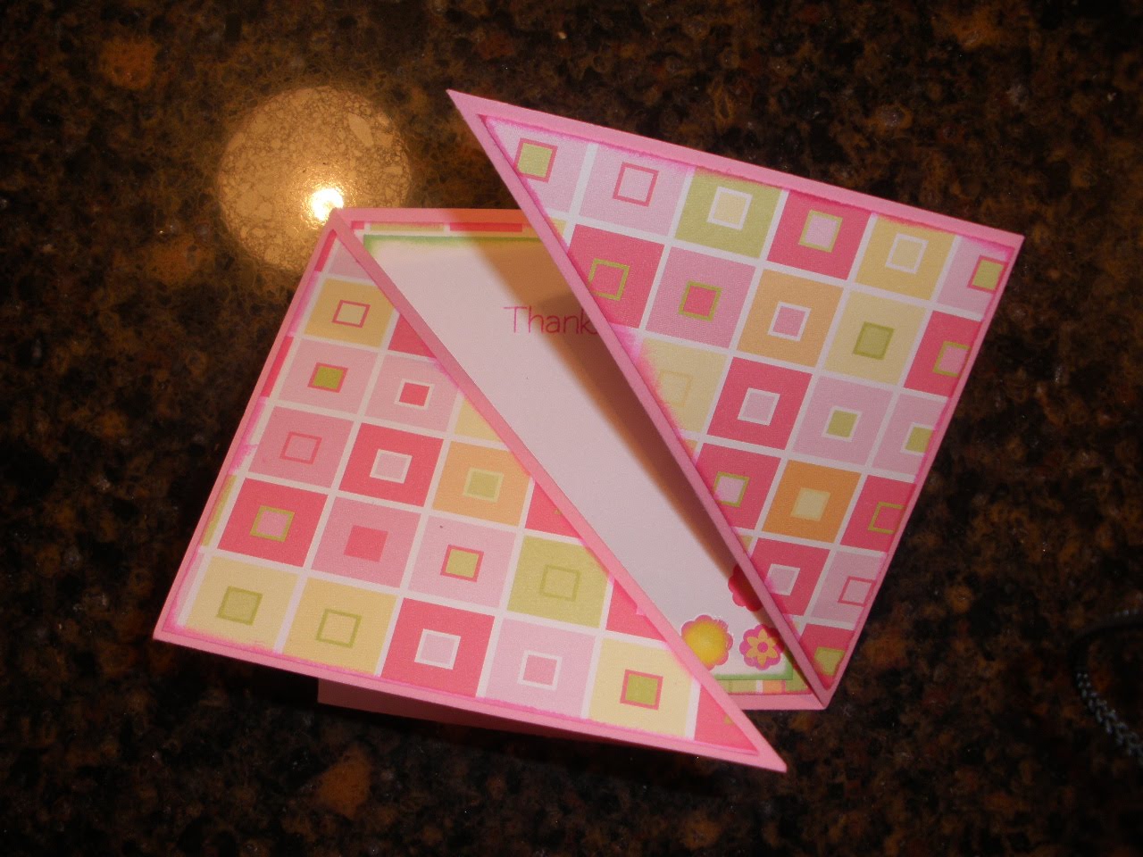 Star's Paper Passion: Triangle Tri-Fold Thank you Card