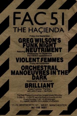 Flyer Goodness: Art of the Factory Records family - The Hacienda, Peter ...
