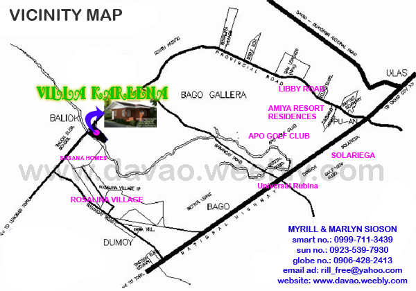 VILLA KAREENA - Davao: Subdivision Plan & Vicinity Map