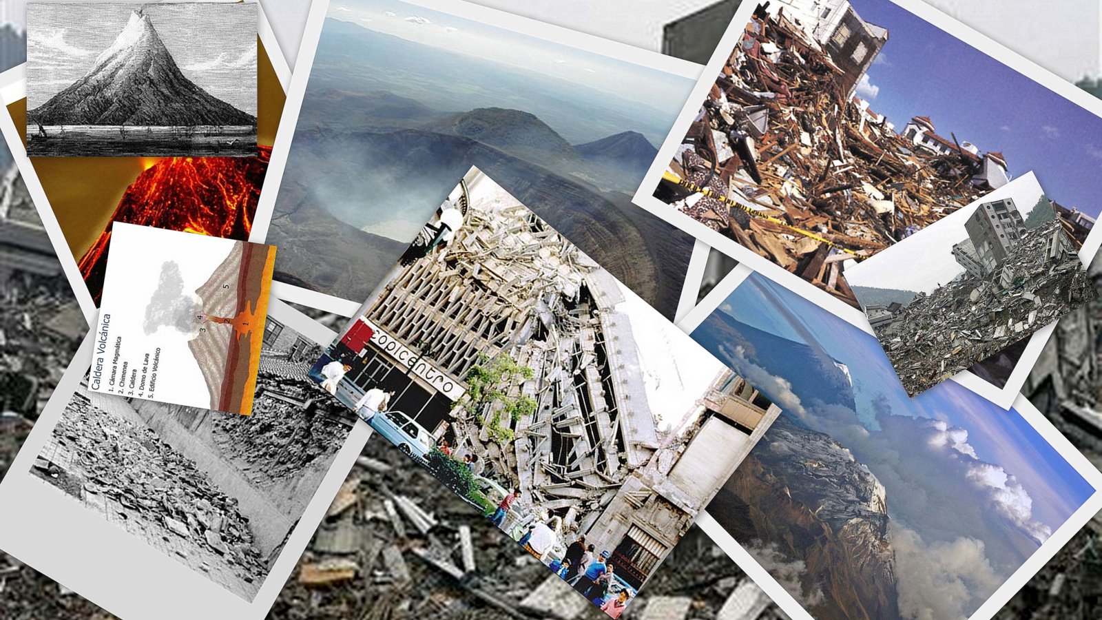 Sismos y Volcanes: Collage de Volcanes y Sismos Hecho por ERICK COLIN