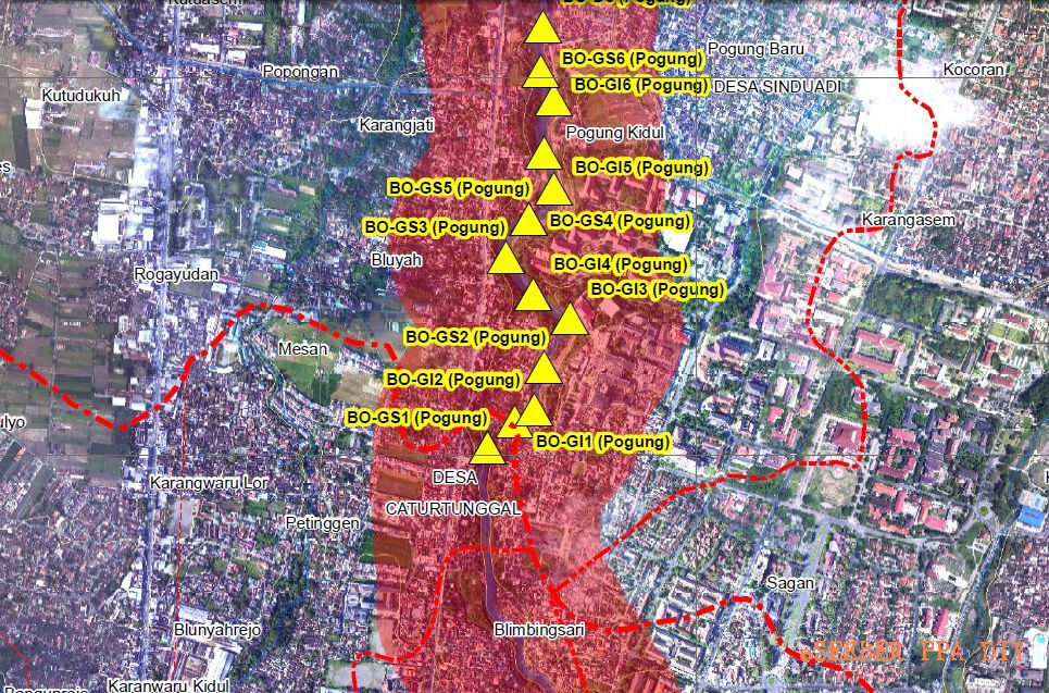 Kabar Sungai: Peta Udara Kali Boyong - Code (Pogung - Blimbingsari)