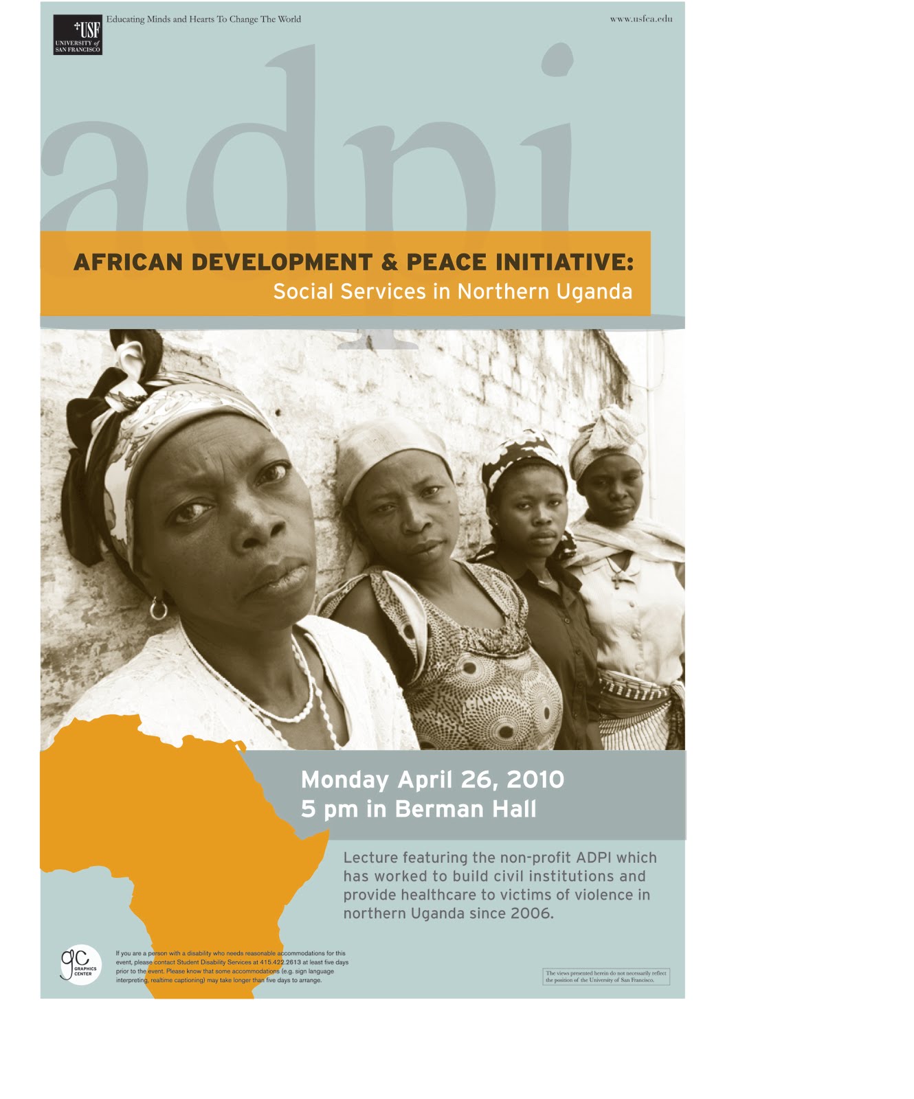 The Graphics Center: African Development & Peace Initiative Poster
