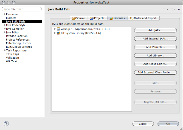 irodata: Embedding Weka in a Java Application