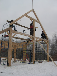 Pinnacle House Blog: Principal rafter assembly