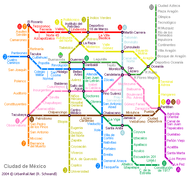 PLANOS DE METRO: México D.F.
