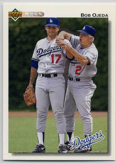 Dodgers Blue Heaven: Card of the Week: Bob Ojeda and Tommy Lasorda