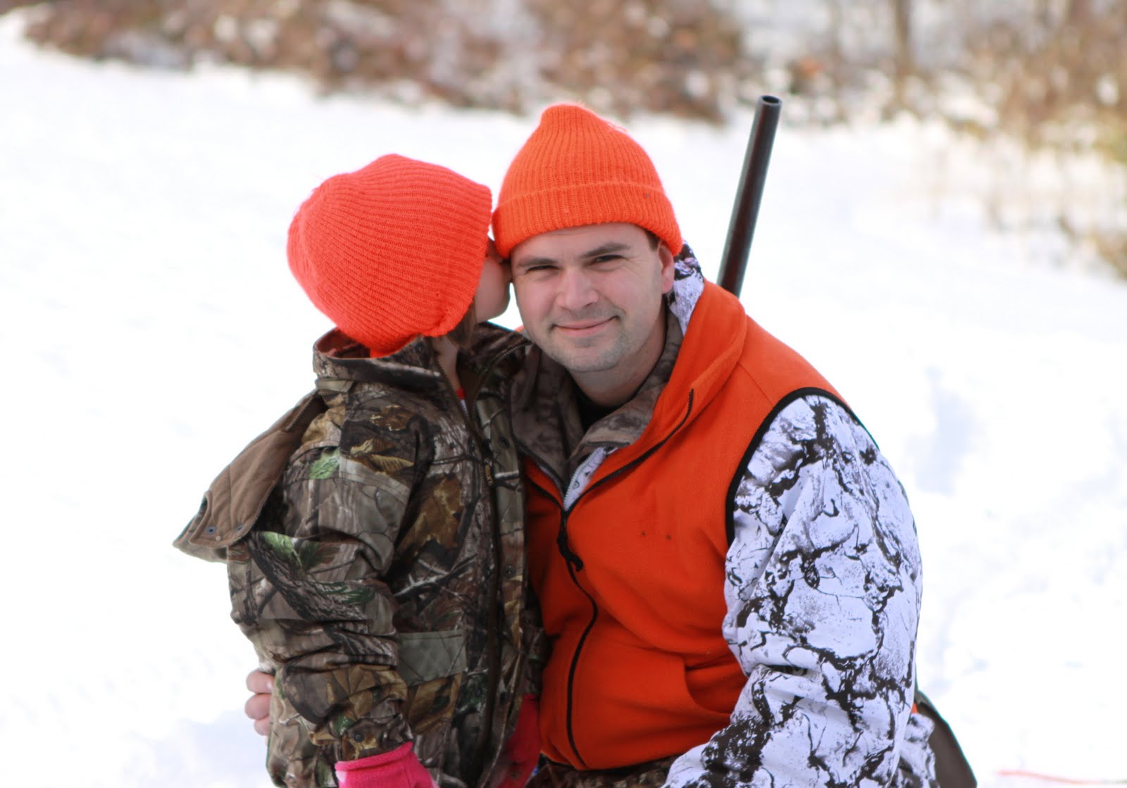 Fun times in our lives! =): Emma's 1st time deer hunting with her daddy :)