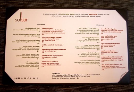 Pardon My Crumbs: Napa Valley's SolBar: Calistoga's Shining Michelin Star