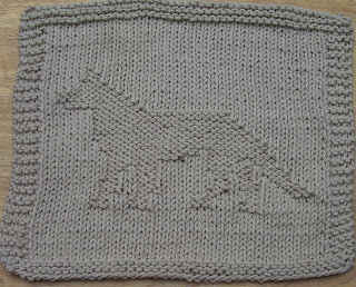 DigKnitty Designs: German Shepherd Knit Dishcloth Pattern