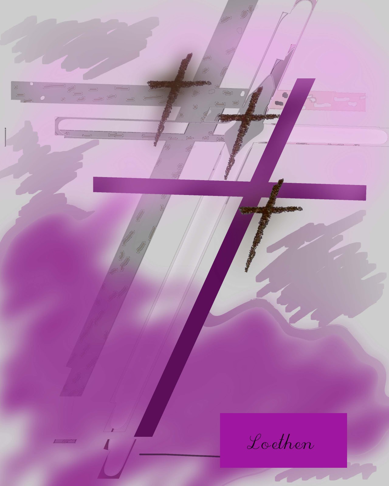 SOHO beads- Carol Loethen: PURPLE CROSSES