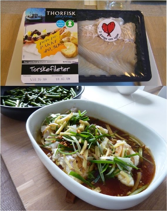 Family FECS: Chinese Steamed Cod Fish/Den Kinesiske Dampede Torsk/蒸鳕鱼 ...