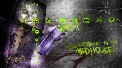 Free PSP Themes Wallpaper: Batman Arkham Asylum (Joker) PS3 Theme