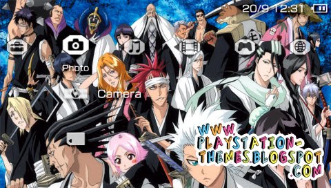 Free PSP Themes Wallpaper: BLEACH 620 PTF - PSP Theme by