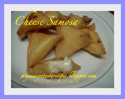 Priya's Versatile Recipes: Cheese Samosa