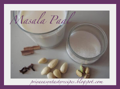 Priya's Versatile Recipes: Masala Milk/ Masala Paal