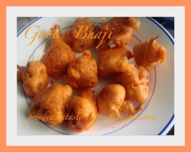 Priya's Versatile Recipes: Gobi (Cauliflower) Bhaji