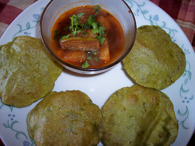 A Cook @ Heart: P is for PALAK PURI