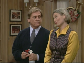 Ladies in Satin Blouses: lauren lane in gold satin blouse ("the nanny")