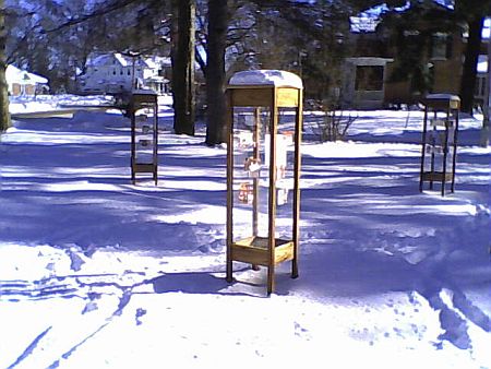 The giant luminaries in the snow