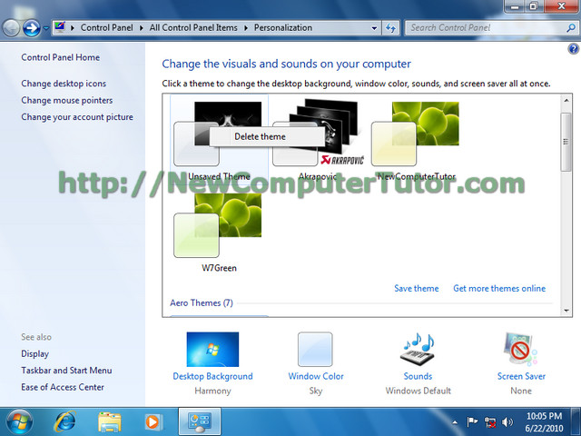 Change Theme In Windows 7 | Computer Tutor