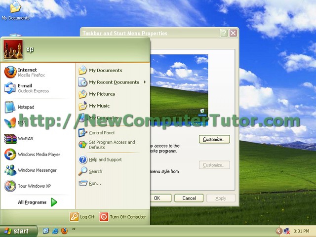 Customize Start Menu In Windows XP | Computer Tutor