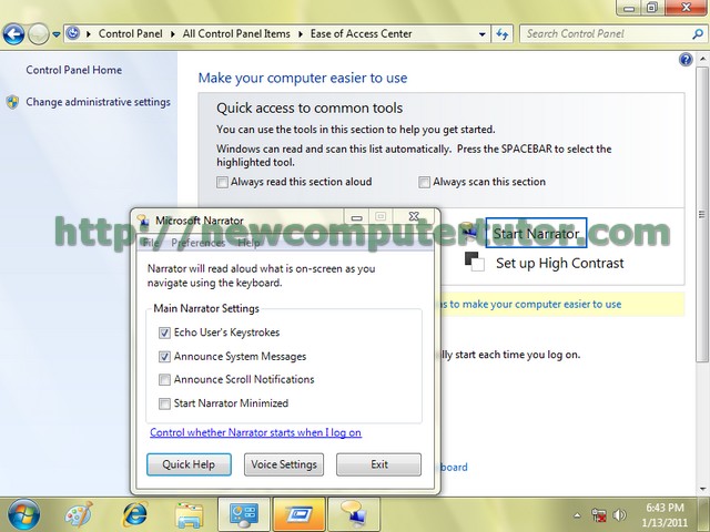 Using Ease of Access in Windows 7 | Computer Tutor