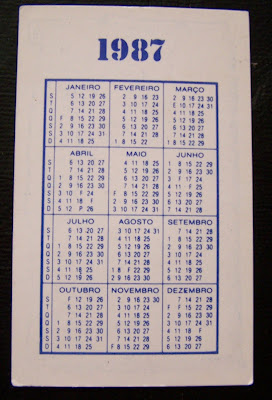 Colecionismos: Calendário 1987