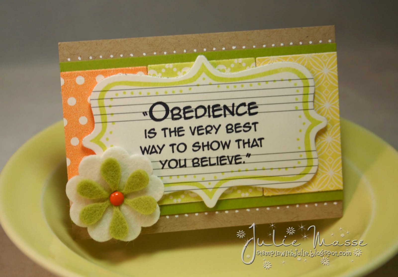 Stampin With Julie: Salt Challenge: Obedience