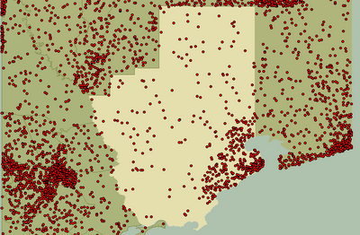 GeospatialPython.com: Dot Density Maps with Python and OGR