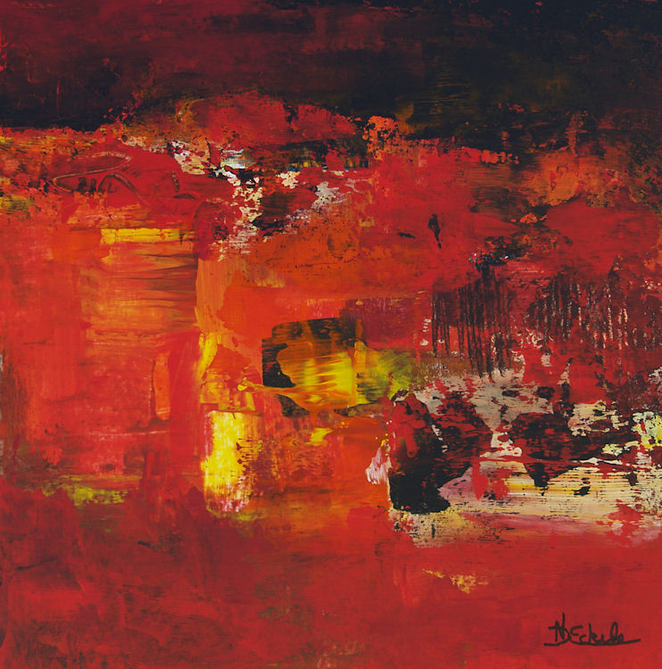 Daily Painters Abstract Gallery: Red Landscape by Nancy Eckels ...