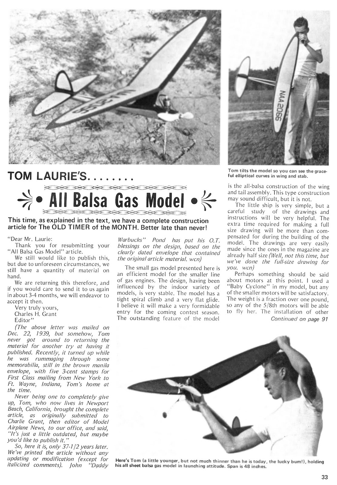 Volar Libremente - Free Flight Models Airplanes: ALL BALSA GAS MODEL de ...