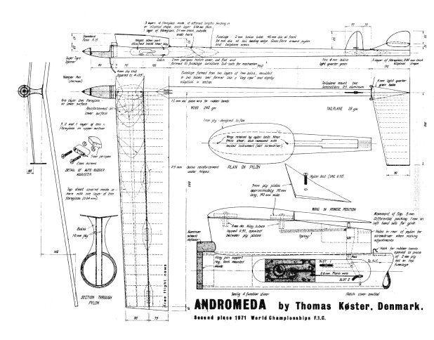 Volar Libremente - Free Flight Models Airplanes: Andromeda de Thomas Koster