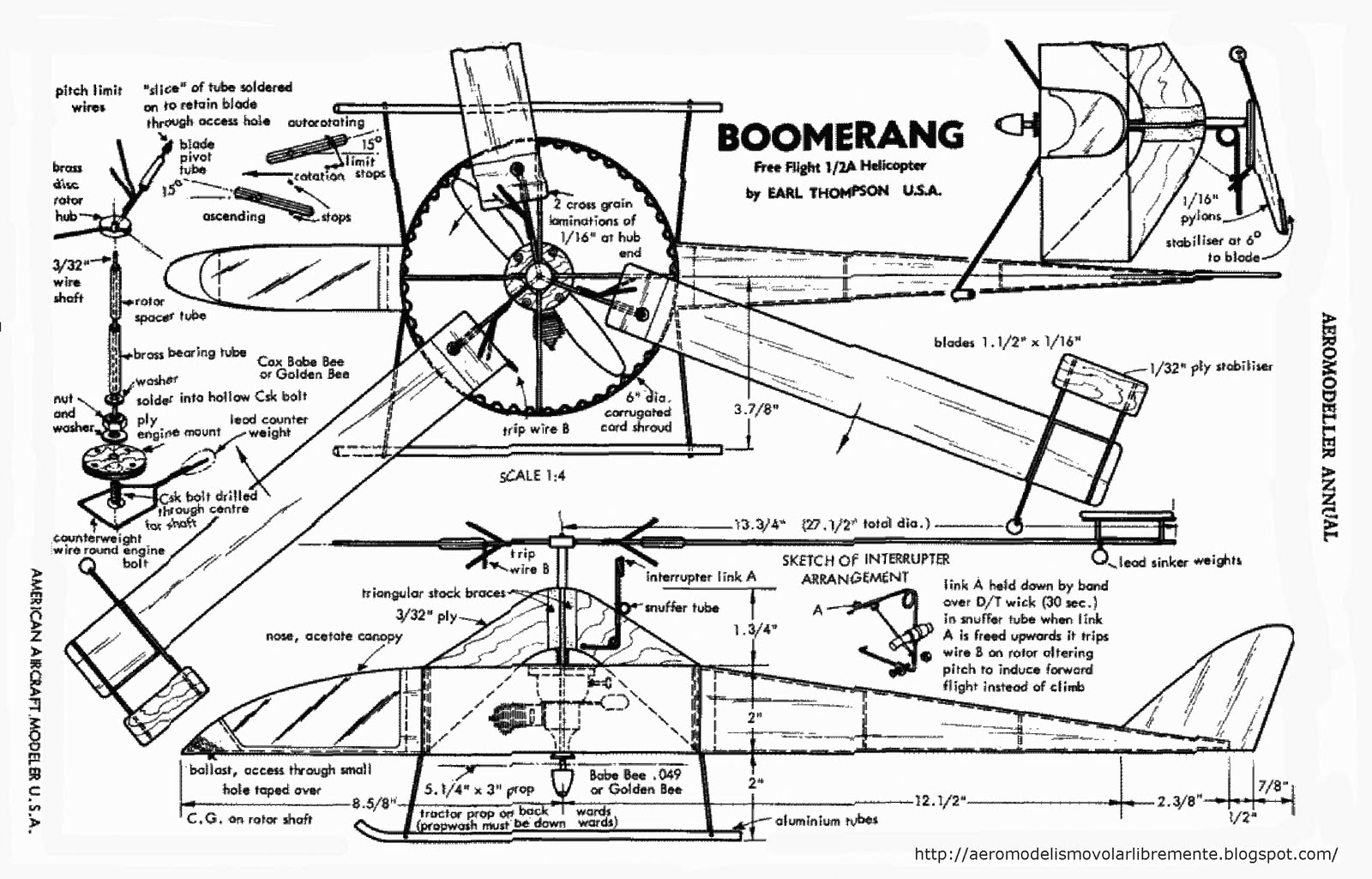 Volar Libremente - Free Flight Models Airplanes: BOOMERANG de Earl ...