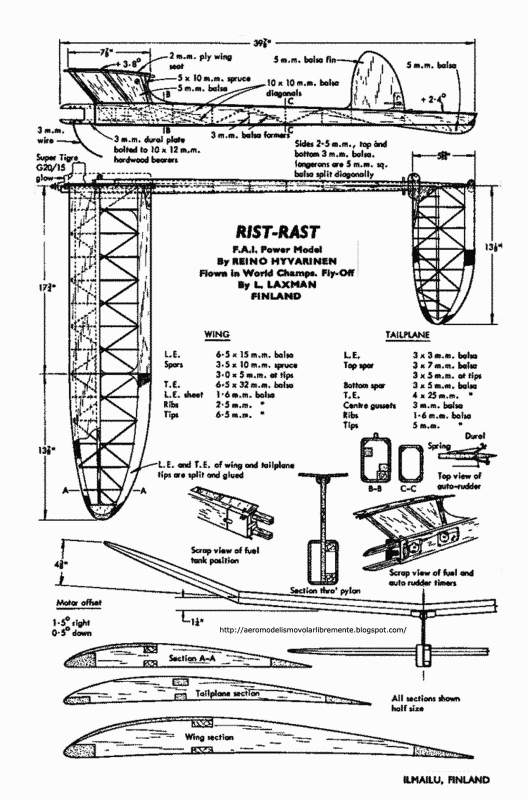 Volar Libremente - Free Flight Models Airplanes: RIST RAST de Reino ...