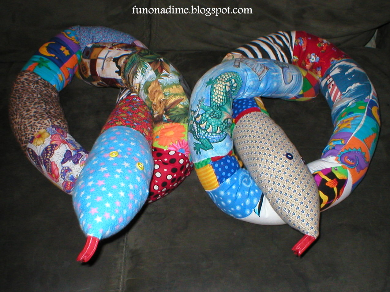 Giant Snake Made From Scrap Fabric (she: Fun On A Dime Lady) - Or so ...