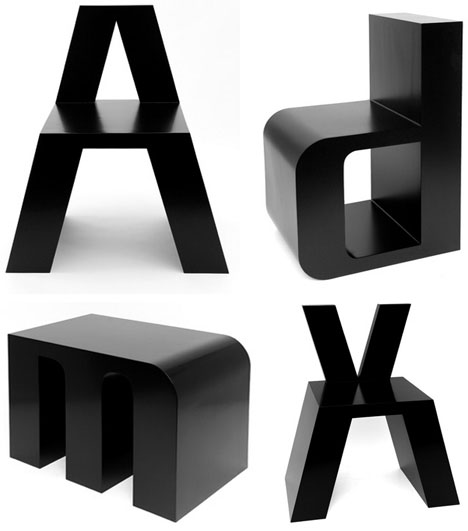 Trés Chic: Letter Shaped Furniture