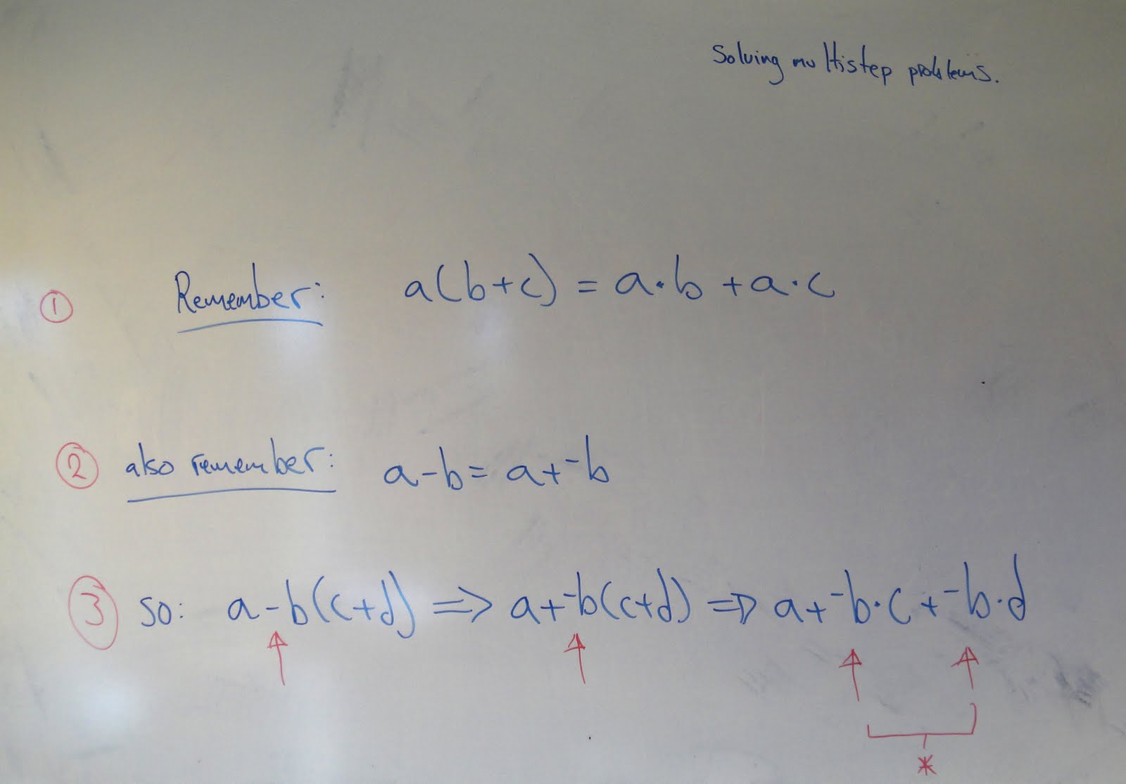 Math Knowledge Now: solving multi step problems