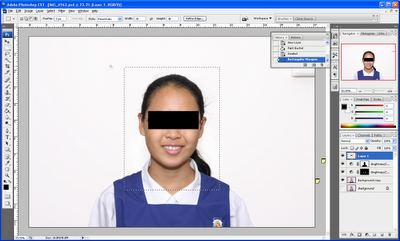 Using Photoshop to touch up and cut a passport photo to the right size ...