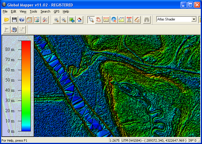 dominoc925: Using Global Mapper to display non-elevation grid data