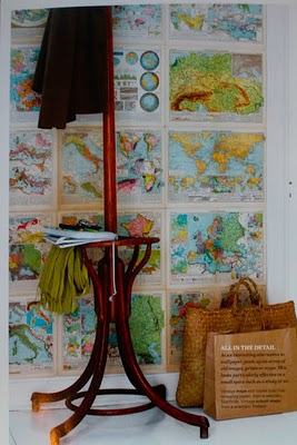 Tendencia: decorar con mapas / Deco Marce