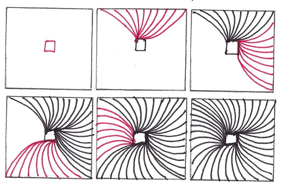 Life Imitates Doodles: My tangle patterns:Vortex