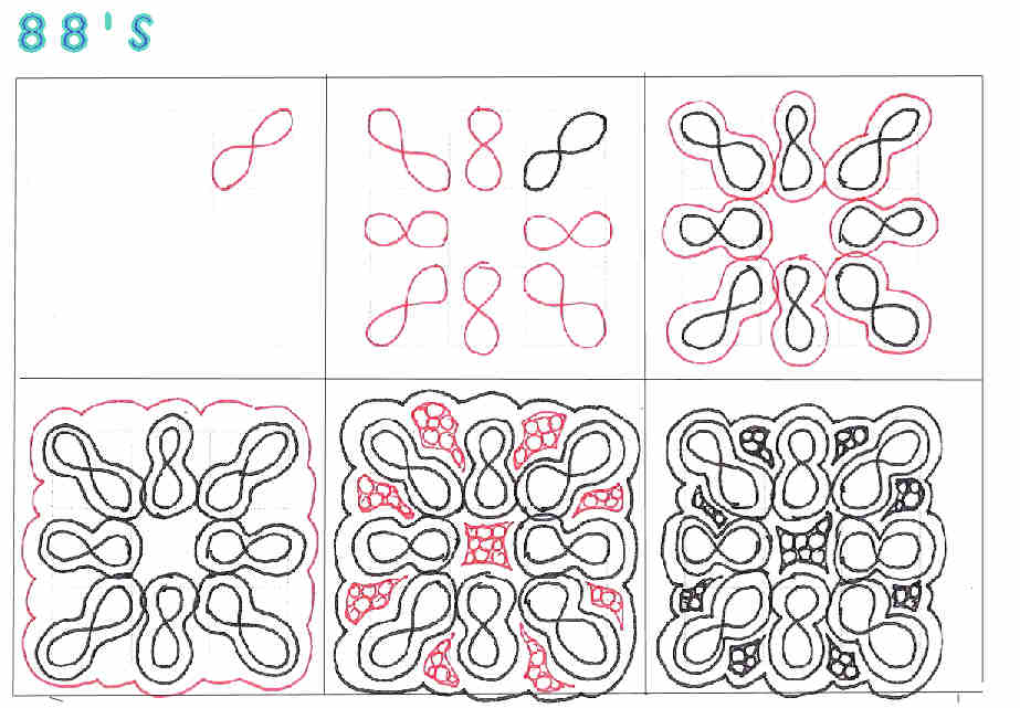 My tangle patterns: 88's