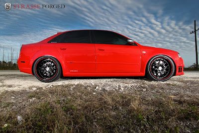 Strasse Forged Audi RS4 - Misano Red meets Carbon Fiber | quattroholic.com