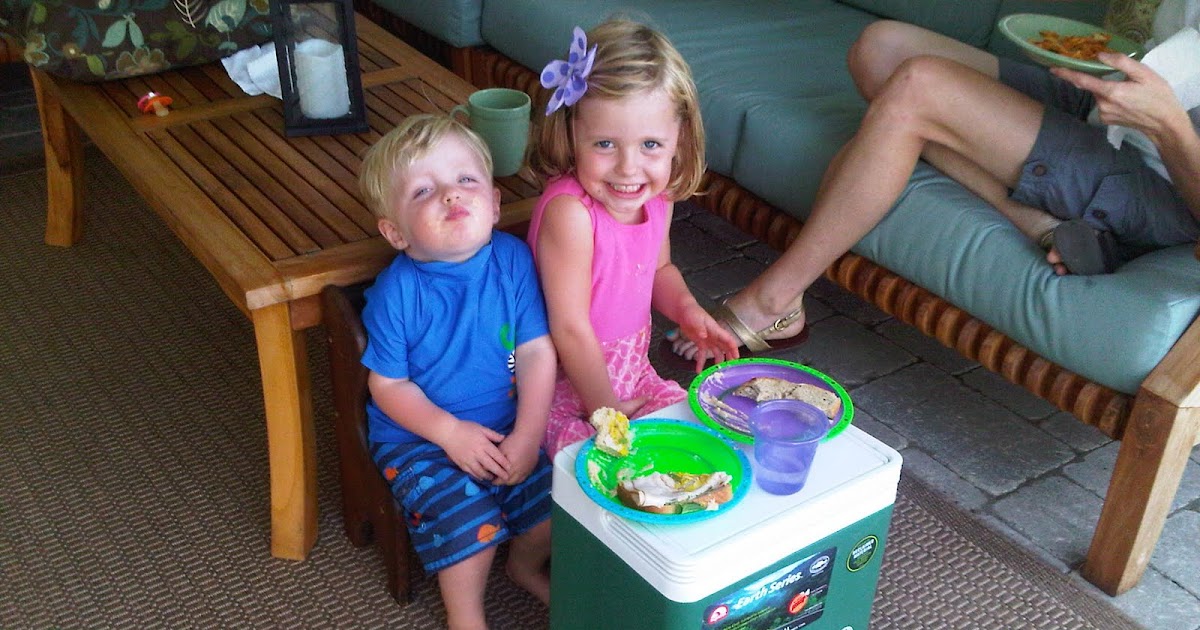 The Strausses: Kids sitting in popeyes new chair