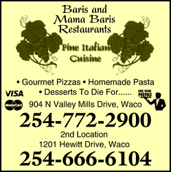 Lauren Elizabeth Tremor: Waco Restaurants- Baris