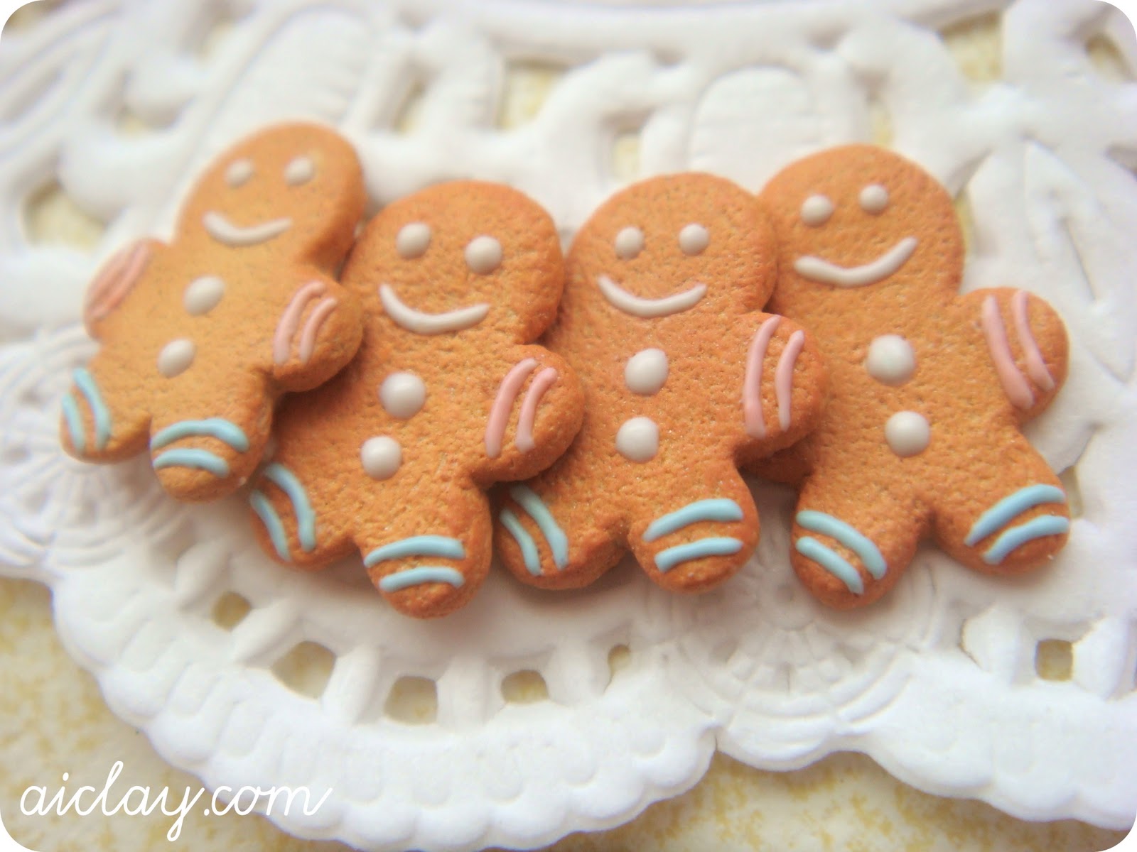 AiClay - a Haven of Miniature Food: An army of gingerbread men.